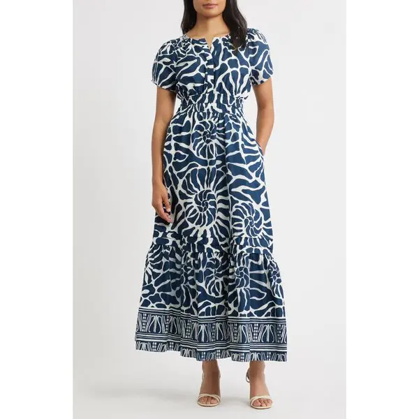 Halogen Allover Print A-line Dress