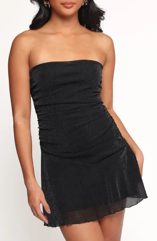 PETAL & PUP Seville Glitter Strapless Mini Dress