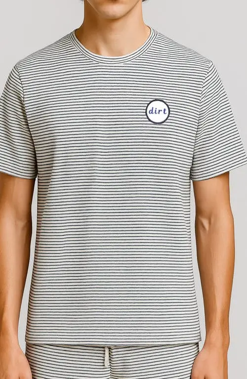 D.RT Vacay Stripe T-shirt - White / Blue