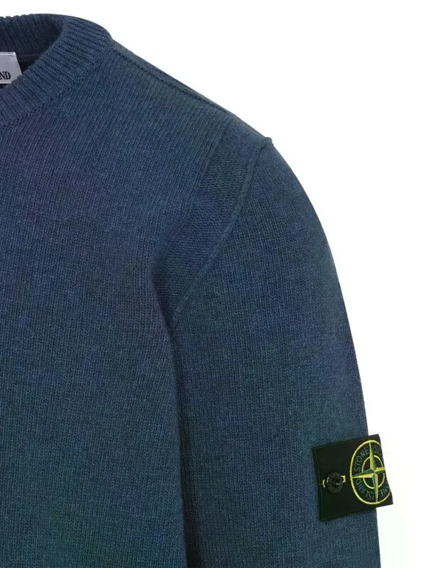 Stone Island Logo-patch Crew-neck Sweater