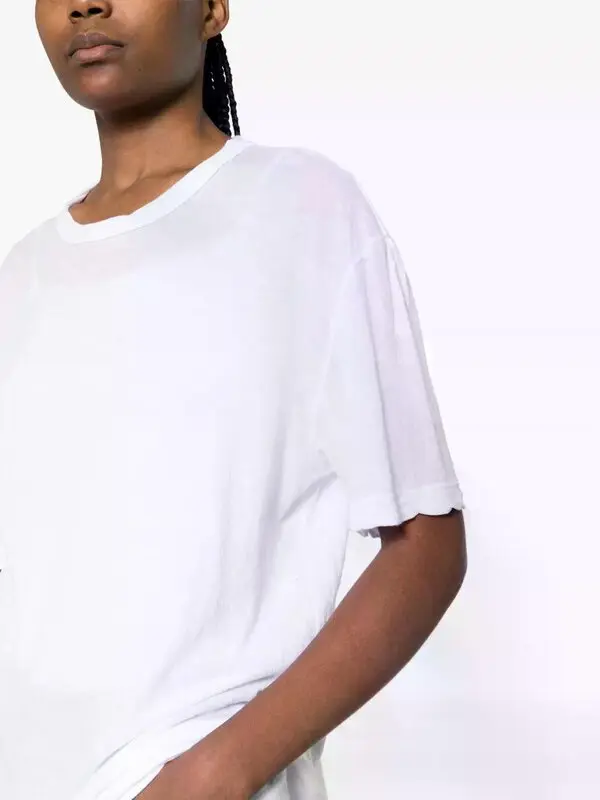 JAMES PERSE Scalloped Cotton T-shirt - White