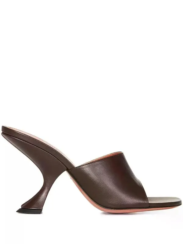 Amina Muaddi Heeled Open-toe Pumps - Brown