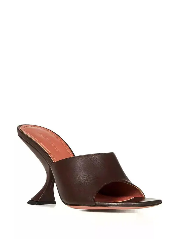 Amina Muaddi Heeled Open-toe Pumps - Brown