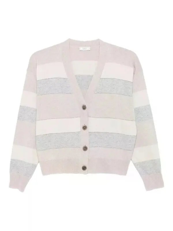 Peserico Striped Button-up Cardigan