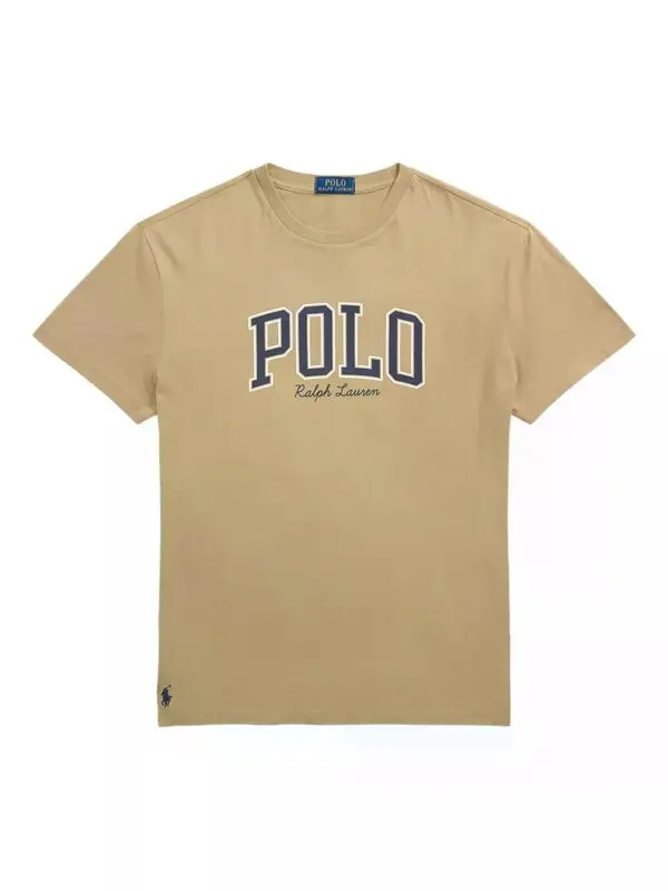 Polo Ralph Lauren Logo-print Crew-neck T-shirt - Neutrals
