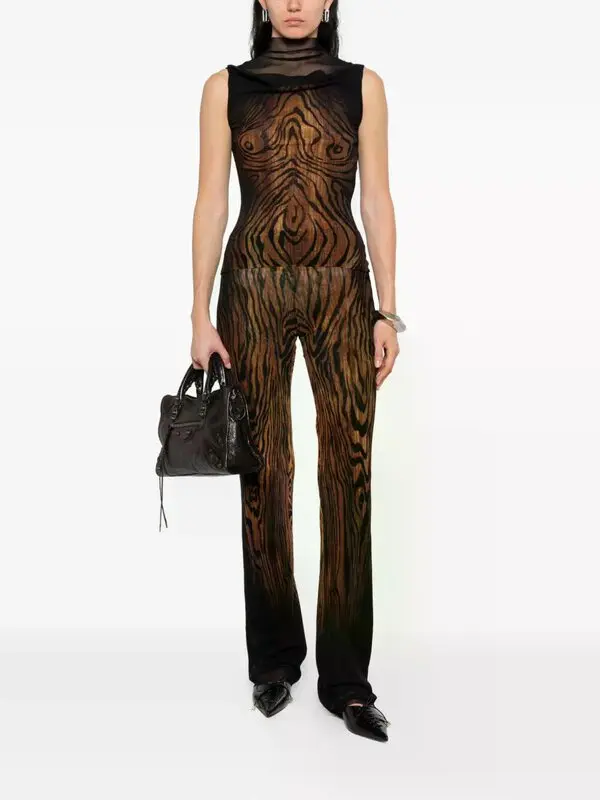 JEAN PAUL GAULTIER High-neck Printed Top
