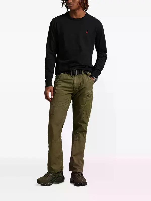 Polo Ralph Lauren Long-sleeved Cotton T-shirt - Black