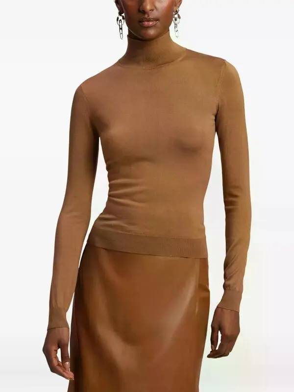 Ralph Lauren High-neck Top - Brown