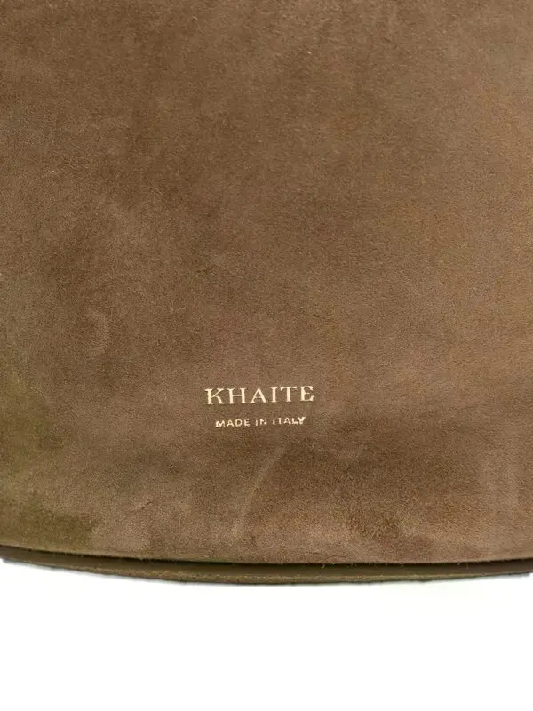 Khaite Lotus Suede Shoulder Bag - Brown