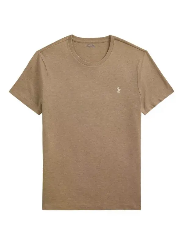 Polo Ralph Lauren Logo-embroidered Cotton T-shirt - Brown