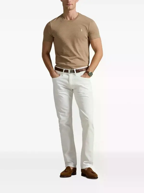 Polo Ralph Lauren Logo-embroidered Cotton T-shirt - Brown