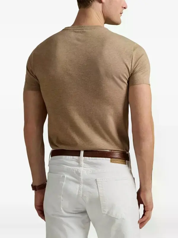 Polo Ralph Lauren Logo-embroidered Cotton T-shirt - Brown