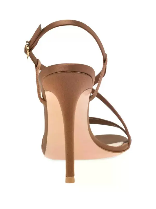 GIANVITO ROSSI Slingback Cross-strap Sandals - Brown