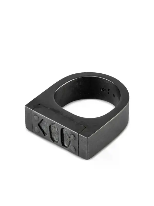 PARTS OF FOUR Plate Single Three-diamond-slab Ring