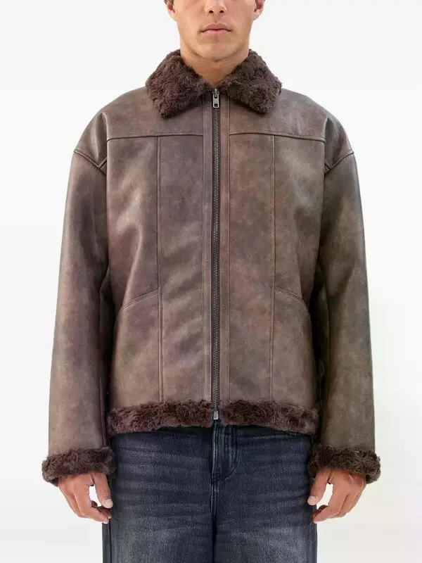 UNREAL FUR Faux Fur-collar Jacket