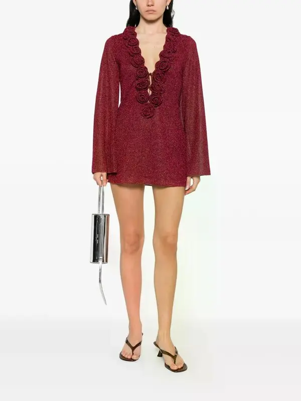 oseree rose mini dress Osree Rose Lumire Mini Dress in Natural