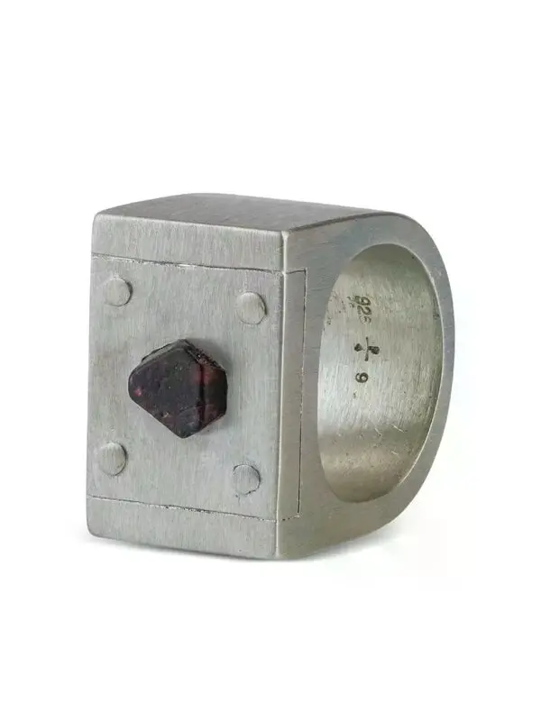 PARTS OF FOUR Plate Single Spinel Ring - Silver