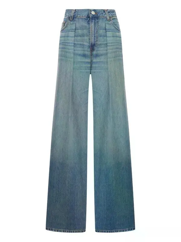 HAIKURE Pleated Wide Leg Jeans
