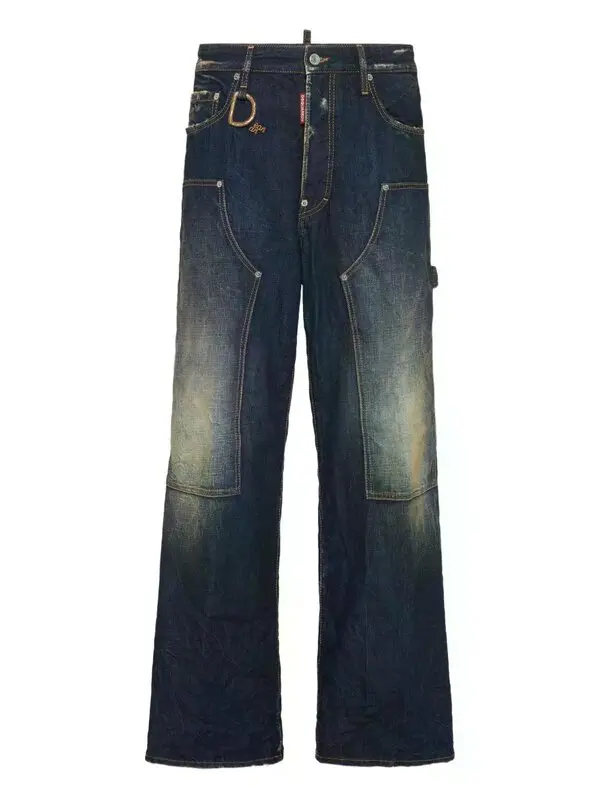 Dsquared2 Panelled Wide-leg Jeans - Blue