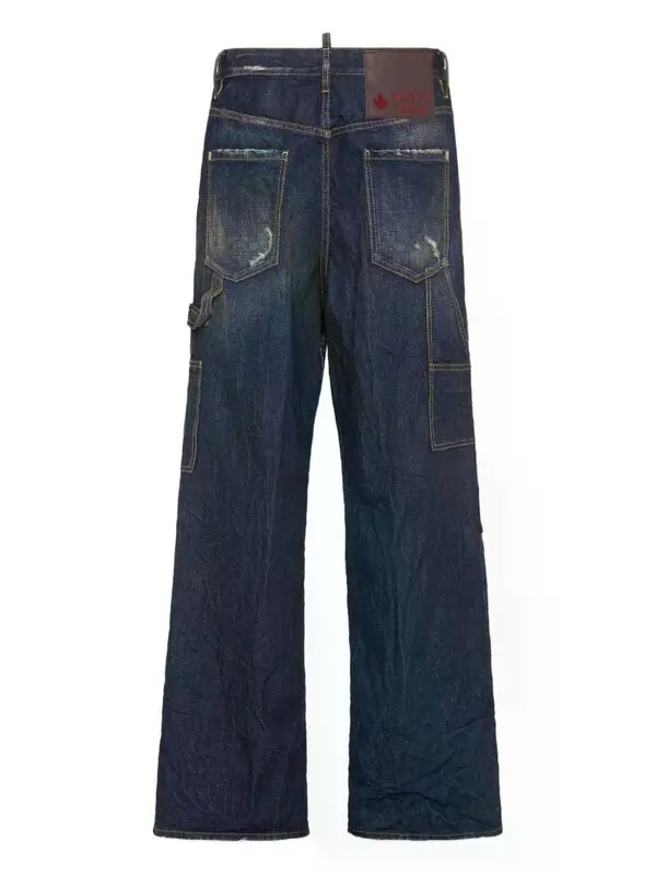Dsquared2 Panelled Wide-leg Jeans - Blue
