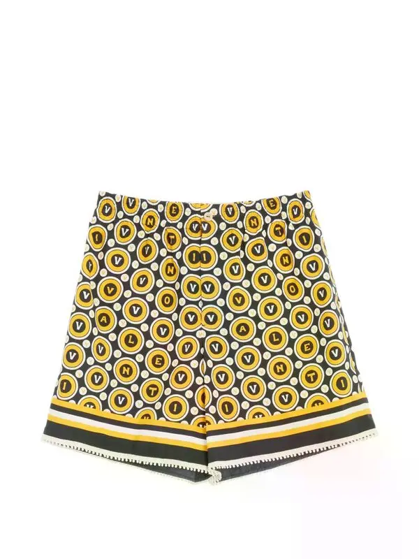 Valentino Garavani Bulles Royales-print Bermuda Shorts - Black