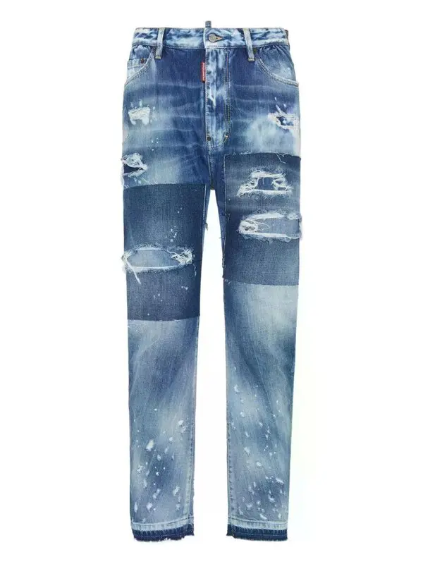 Dsquared2 Washed Ripped Jeans - Blue