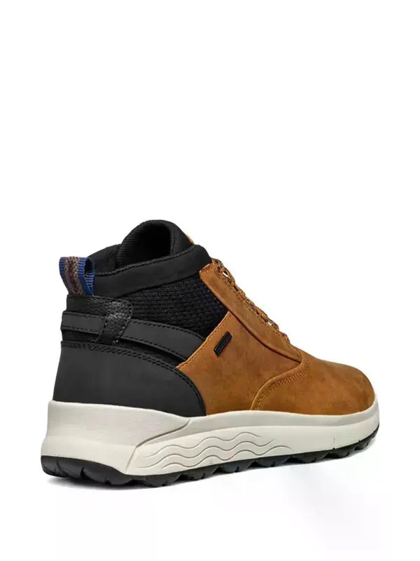 Geox Spherica 4x4 Abx Leather Sneakers - Brown
