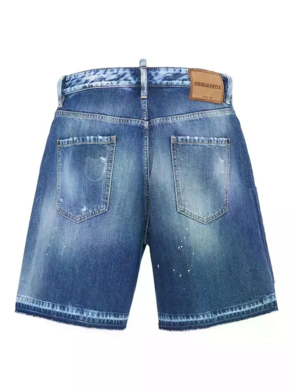 Dsquared2 Ripped Denim Shorts
