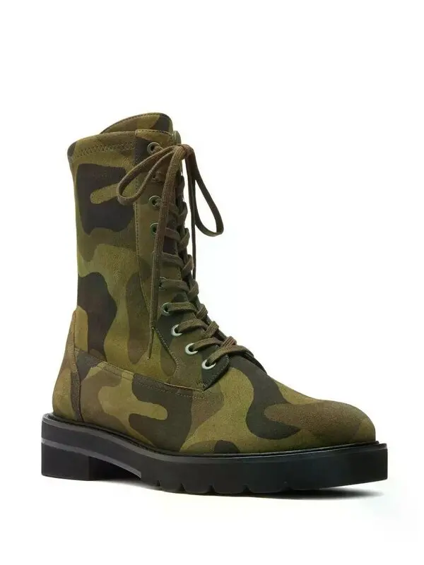 STUART WEITZMAN Ande Liftie Lace-up Combat Boots