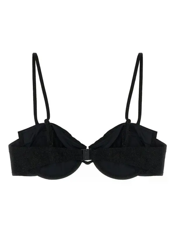 MC2 SAINT BARTH Salina Lurex Underwire Bikini Top - Black