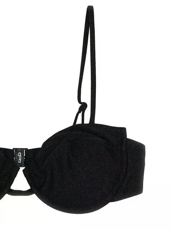 MC2 SAINT BARTH Salina Lurex Underwire Bikini Top - Black