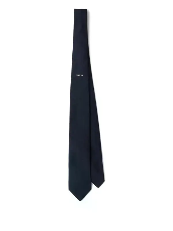 Prada Silk Neck Tie - Blue