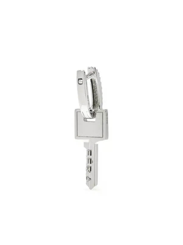 EERA 18k Gold Key Small Earring - White