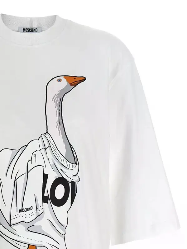 Moschino Goose Print Crewneck T-shirt