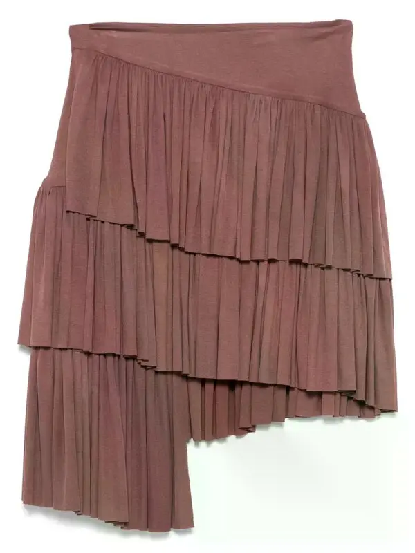 PNK Pleated Asymmetric Skirt - Pink
