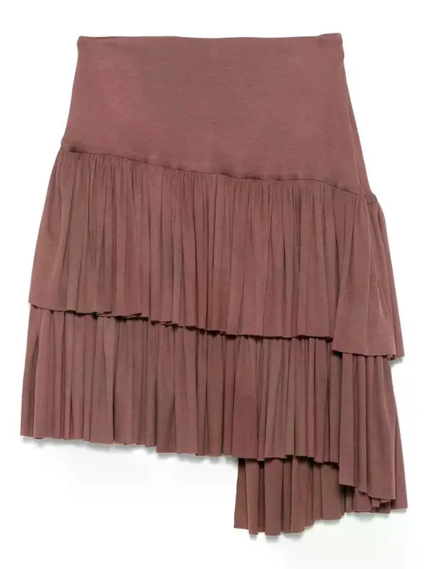 PNK Pleated Asymmetric Skirt - Pink