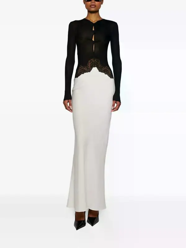 Christopher Esber Lace Trimmed Long-sleeve Dress