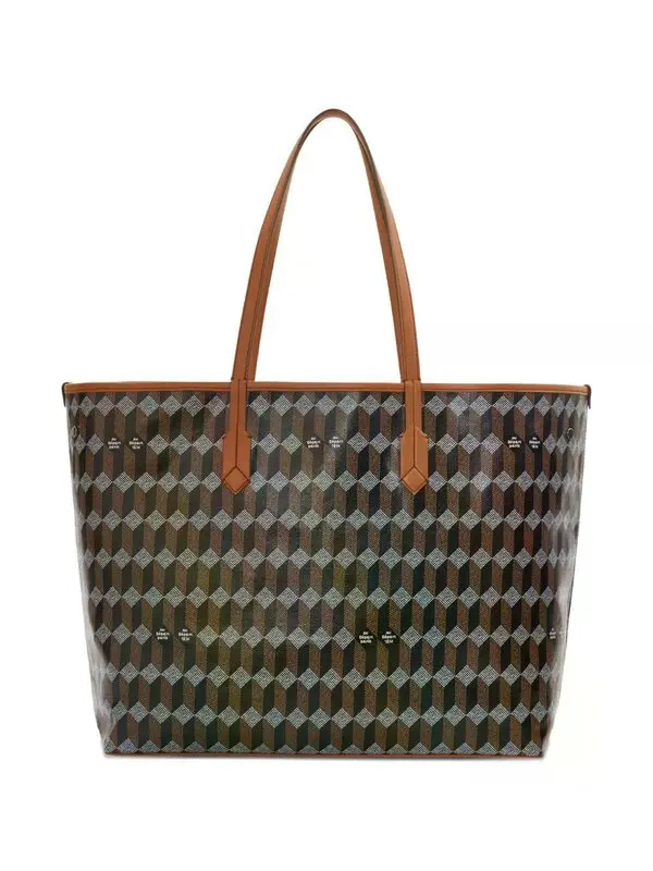 AU DEPART Geometric-pattern Tote Bag - Black