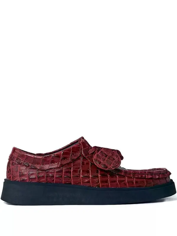 Martine Rose Torview Croc-embossed Lace-up Shoes