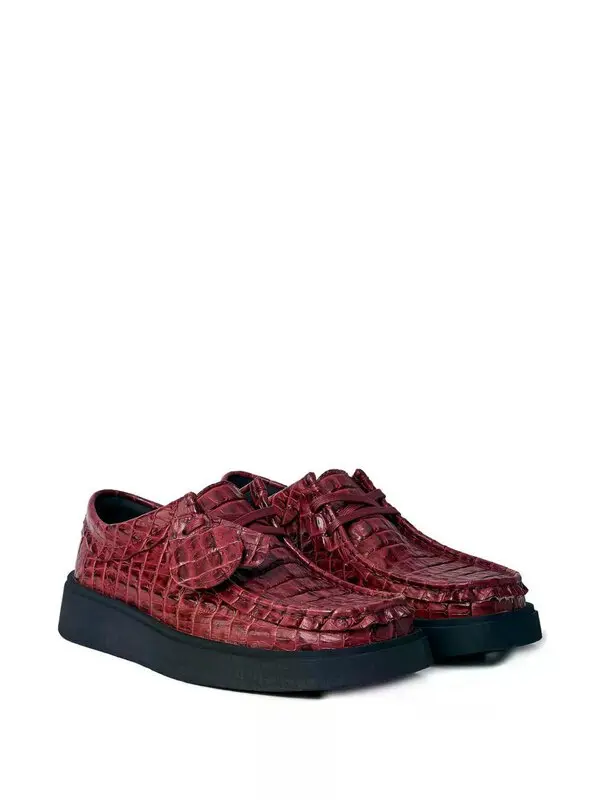 Martine Rose Torview Croc-embossed Lace-up Shoes