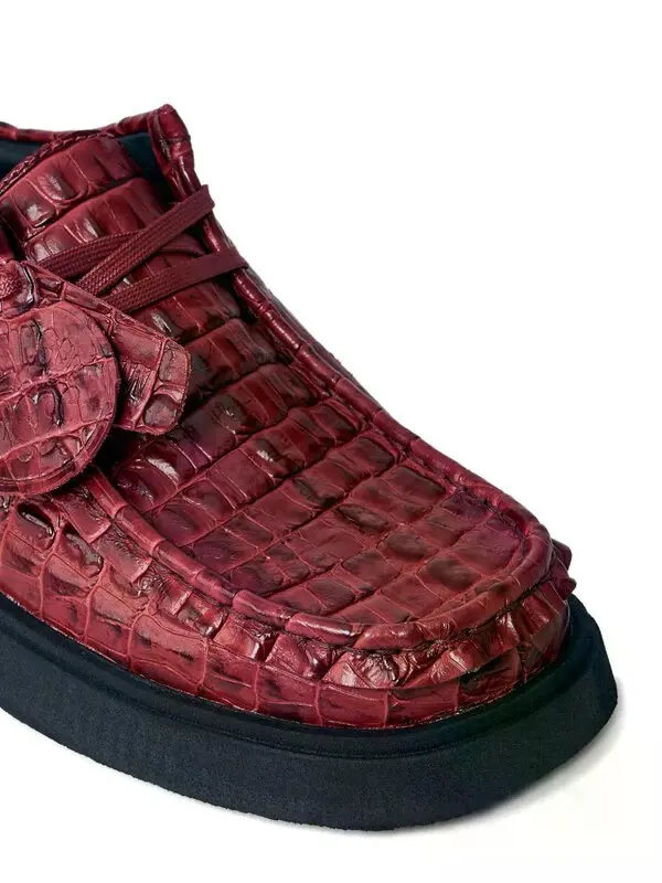 Martine Rose Torview Croc-embossed Lace-up Shoes