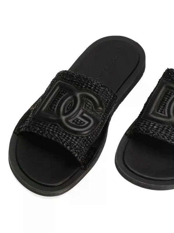 Dolce & Gabbana Logo Appliqué Slides