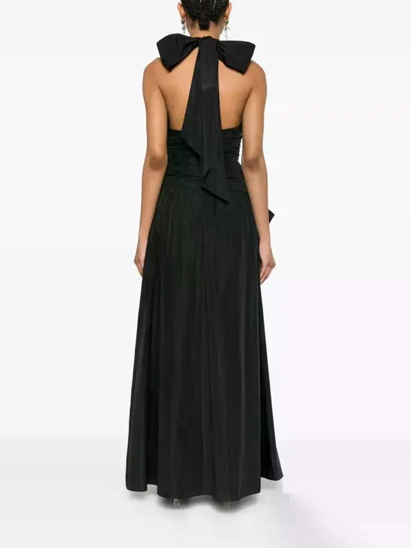 Viktor & Rolf Drape Bow Maxi Dress - Black