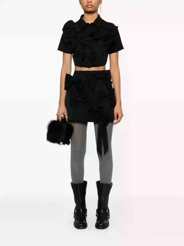 Viktor & Rolf Bow Bouquet Mini Skirt - Black