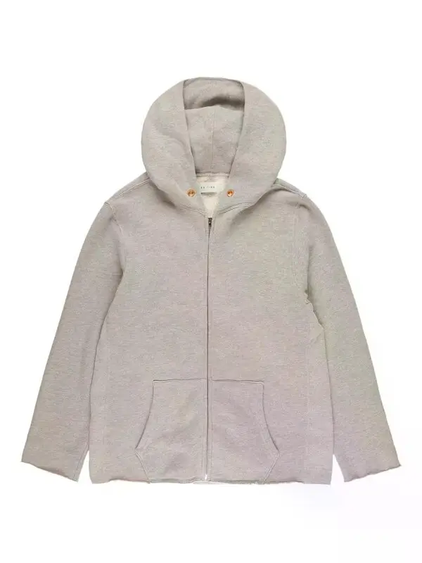 LES TIEN Raw-edge Zip Hoodie