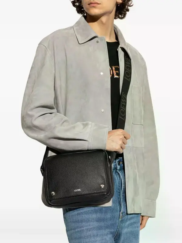Loewe Medium Pebble Leather Shoulder Bag - Black