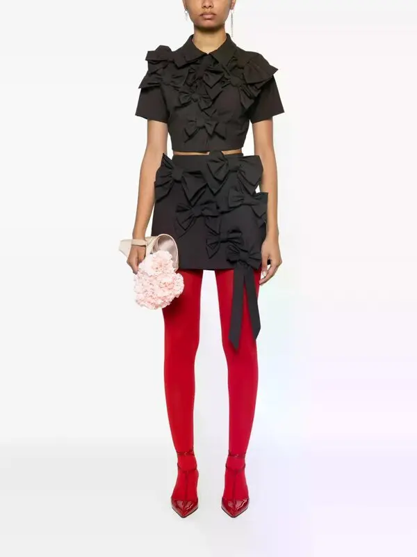 Viktor & Rolf Bow Bouquet Mini Skirt - Brown