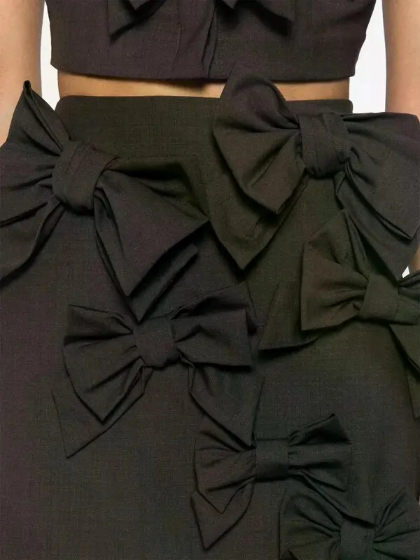 Viktor & Rolf Bow Bouquet Mini Skirt - Brown