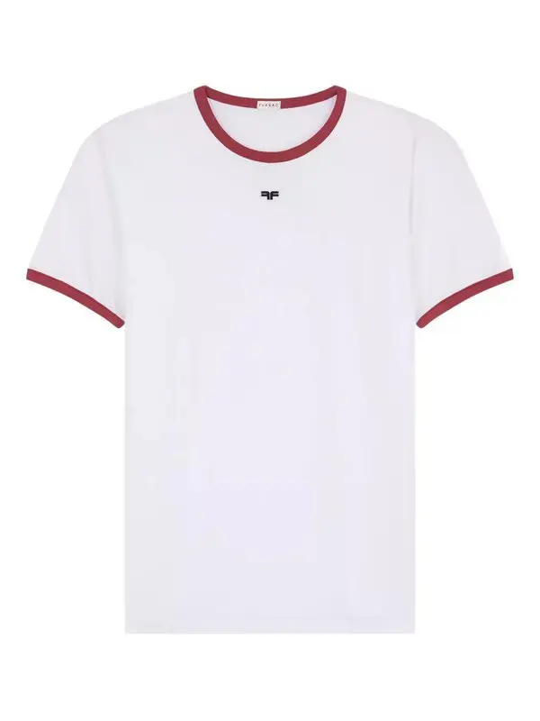 FURSAC Contrast-trim Cotton T-shirt - White