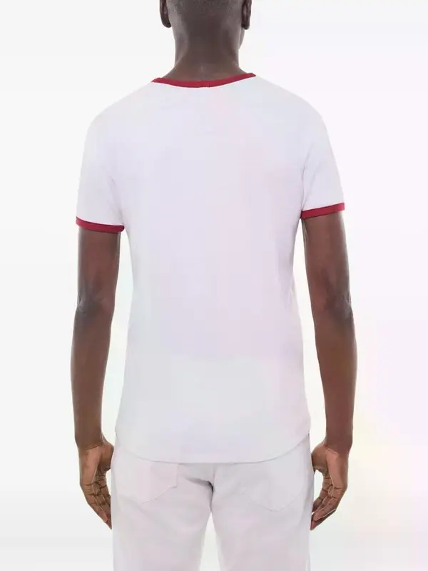 FURSAC Contrast-trim Cotton T-shirt - White